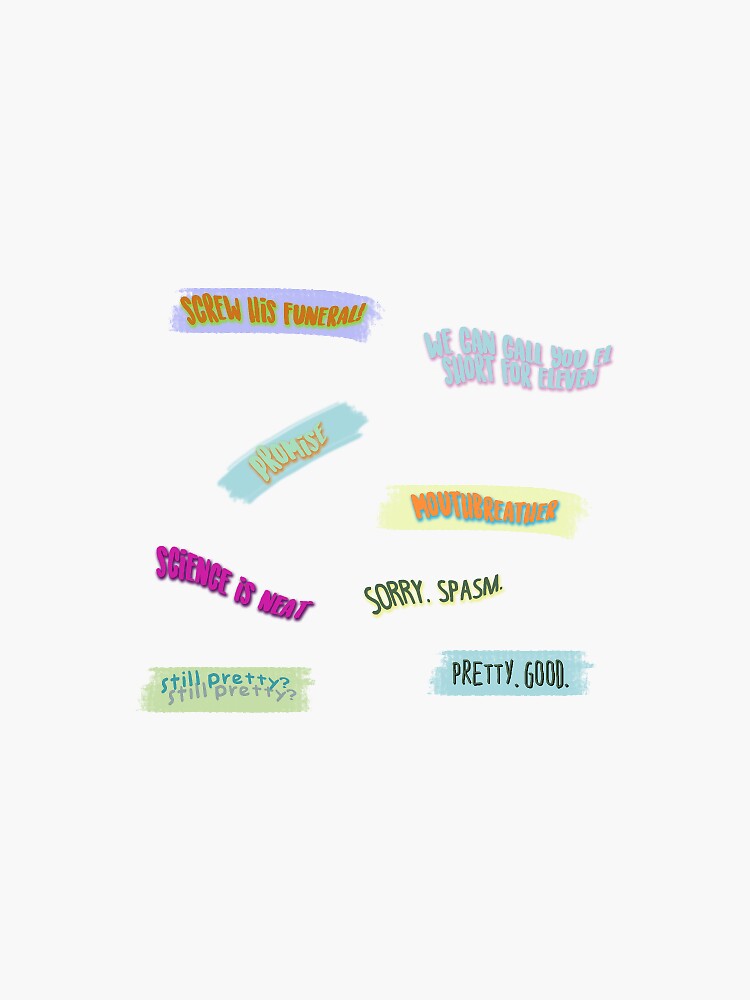 "Stranger Things Quotes Sticker Sheet #2" Sticker for Sale by ...