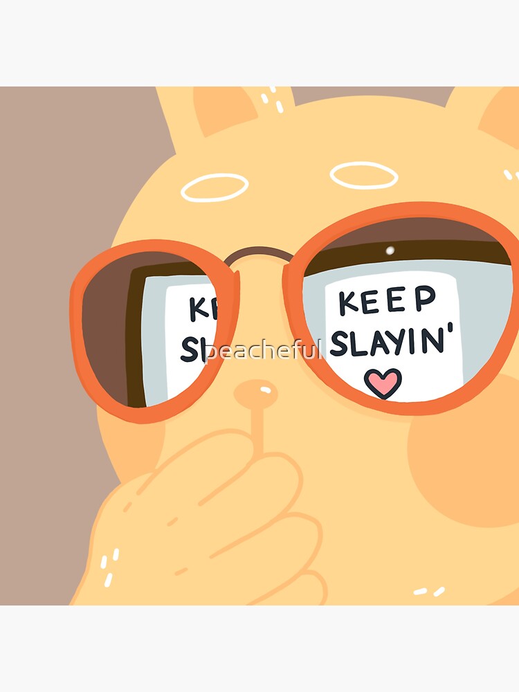 "'Keep Slayin' Meme Character Chuu Illustration" Sticker for Sale by ...