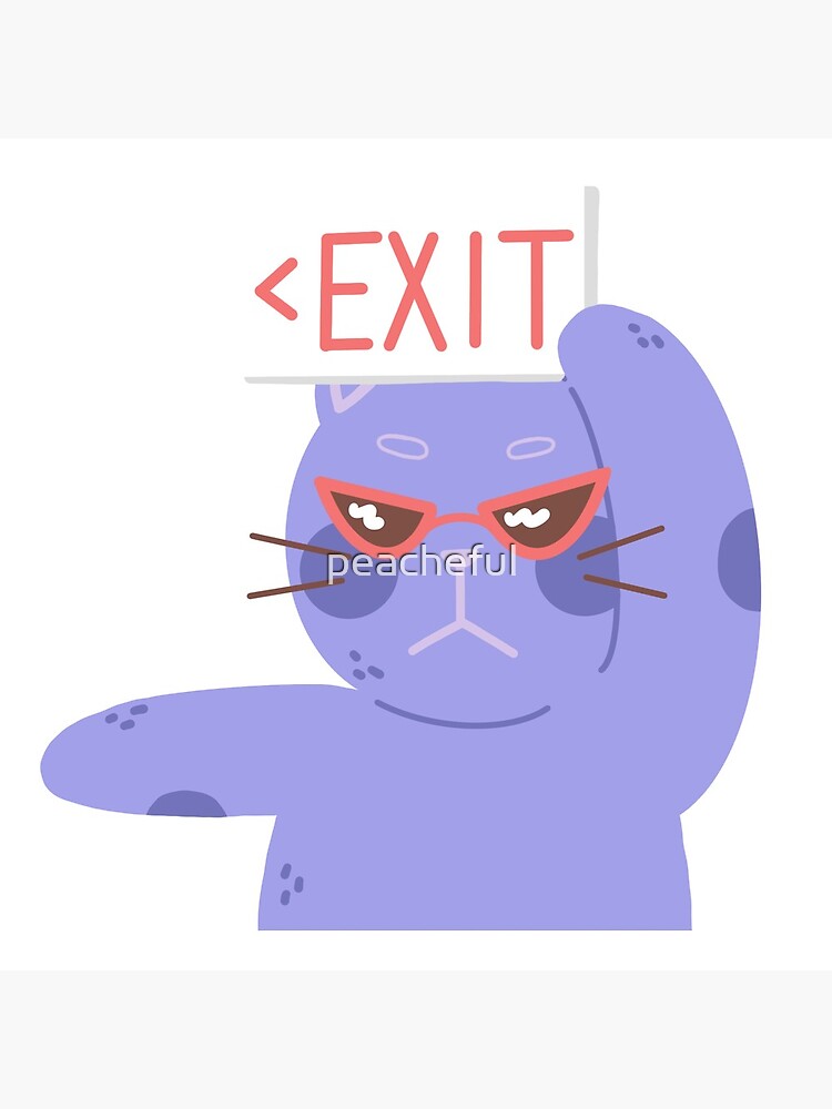 Lámina fotográfica «Sosteniendo la señal de salida Meme Taru Carácter ...