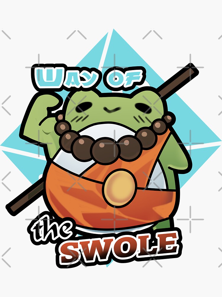 "Monk Frog Way of the Swole" Sticker for Sale by Monstralgam | Redbubble