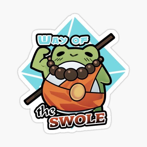 "Monk Frog Way of the Swole" Sticker for Sale by Monstralgam | Redbubble