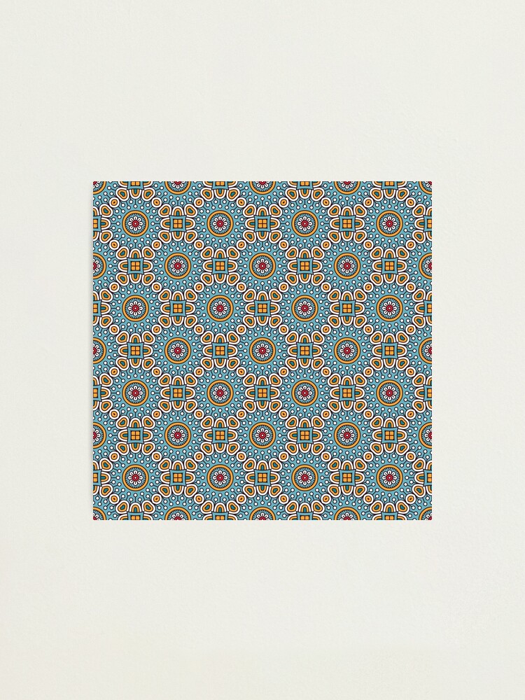"Traditional Tile Design | Punjabi Art | Asian Print" Photographic ...