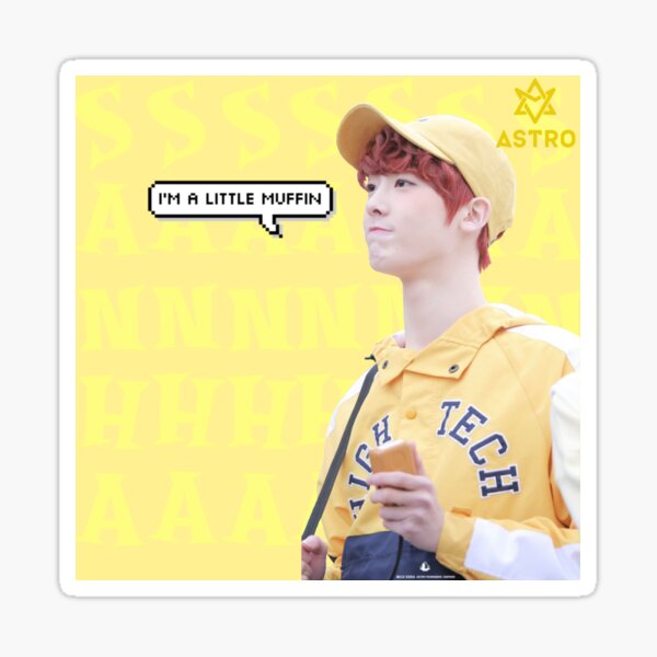 "Astro Sanha being a cute muffin edit " Sticker for Sale by QueenDany ...