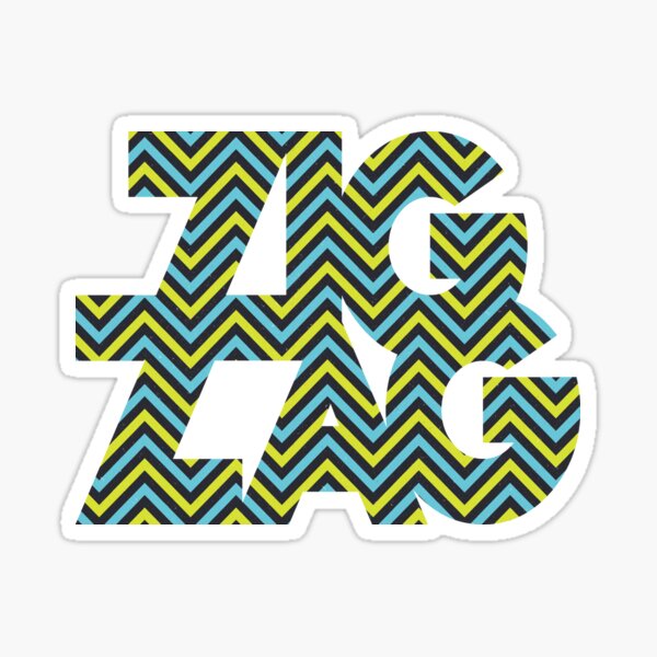 "zig zag" Sticker for Sale by hicham007 | Redbubble