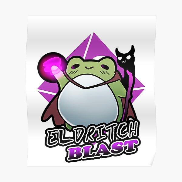 Póster «DnD Warlock Frog Eldritch Blast» de Monstralgam | Redbubble