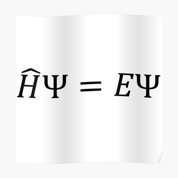 Póster «ecuación estacionaria de Schrödinger, mecánica cuántica y ...
