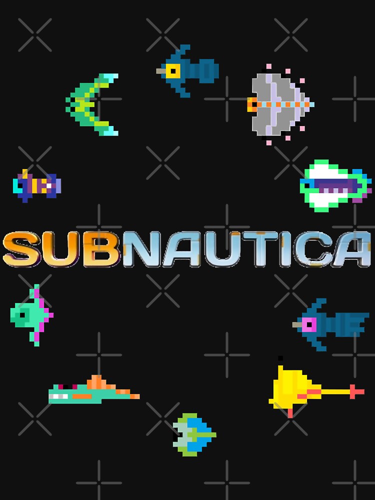 "Lover Gift Subnautica Alterra Logo Pixel Art Fish subnautica Fan Meme ...