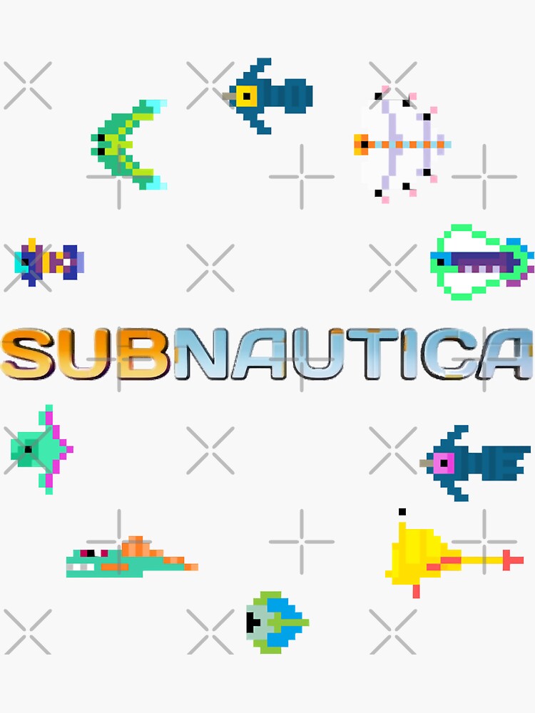 "Liebhaber Geschenk Subnautica Alterra Logo Pixel Art Fisch Subnautica ...