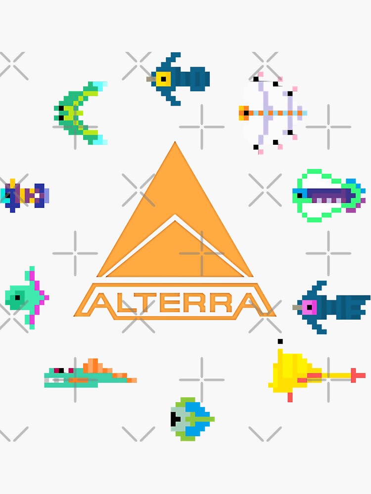 Pegatina «Lover Gifts Subnautica Alterra Logo Pixel Art Camiseta de ...