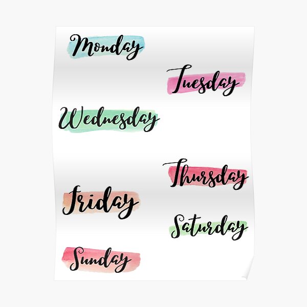 "Bujo sticker pack daily planner monday journal stickers" Poster by ...