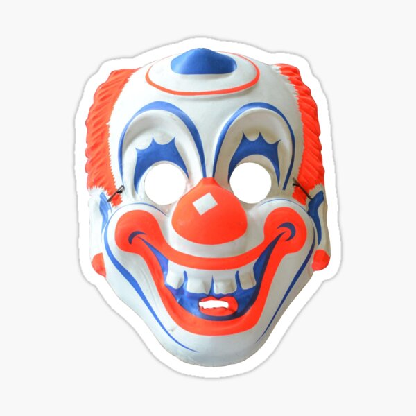 "Evil clown Mask Halloween costume Circus, clown. " Sticker for Sale by ...