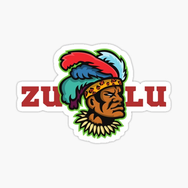 "Fierce South African Zulu Warrior Art " Sticker for Sale by Tshepomuza ...