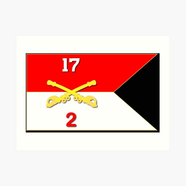 "Army - 2nd Squadron, 17th Cavalry Guidon" Art Print for Sale by ...