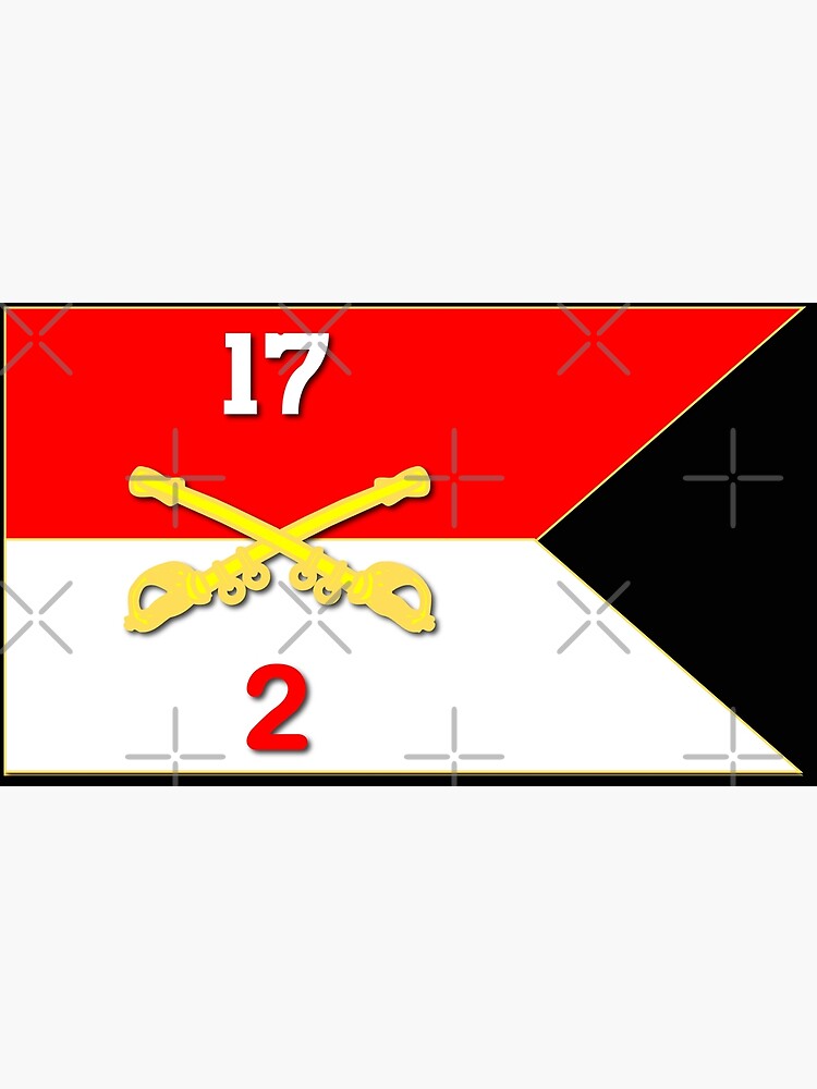 "Army - 2nd Squadron, 17th Cavalry Guidon" Art Print for Sale by ...