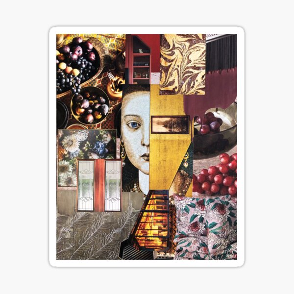 "Stained Feast" Sticker for Sale by songbirdcollage | Redbubble
