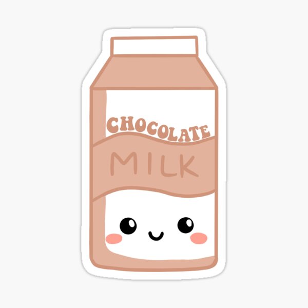"Cute chocolate milk carton" Sticker by Em131102 | Redbubble