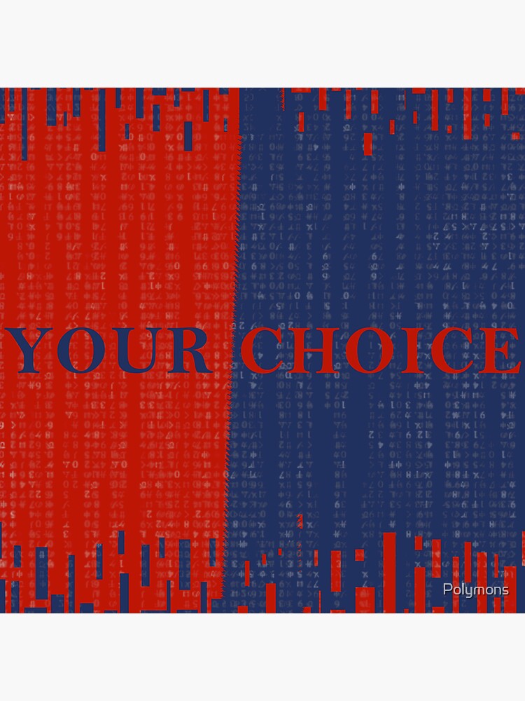 "Matrix - the choice is yours" Sticker for Sale by Polymons | Redbubble
