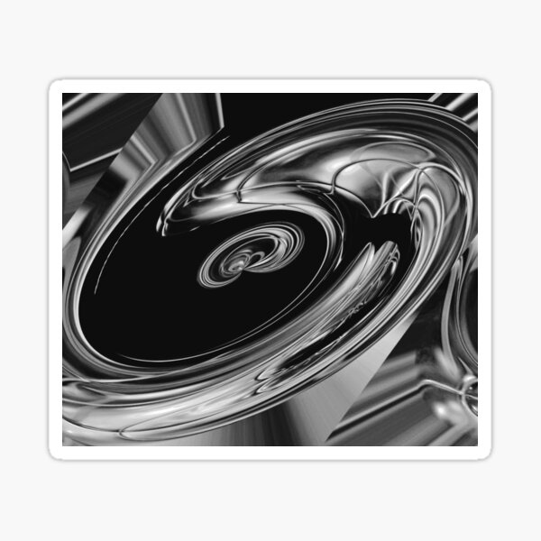 "Metallic Liquid Vortex Abstract Art" Sticker for Sale by Smrik | Redbubble