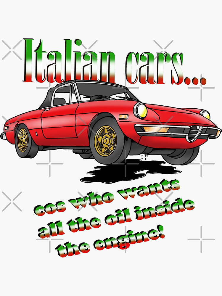 "Italian cars comedy funny design! Funny car, classic car, funny ...