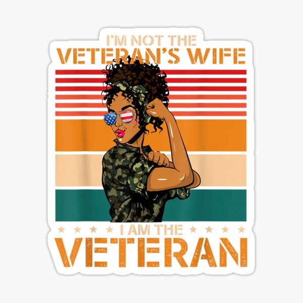 " Veterans Wife Veteran American Flag" Sticker for Sale by caral8 ...