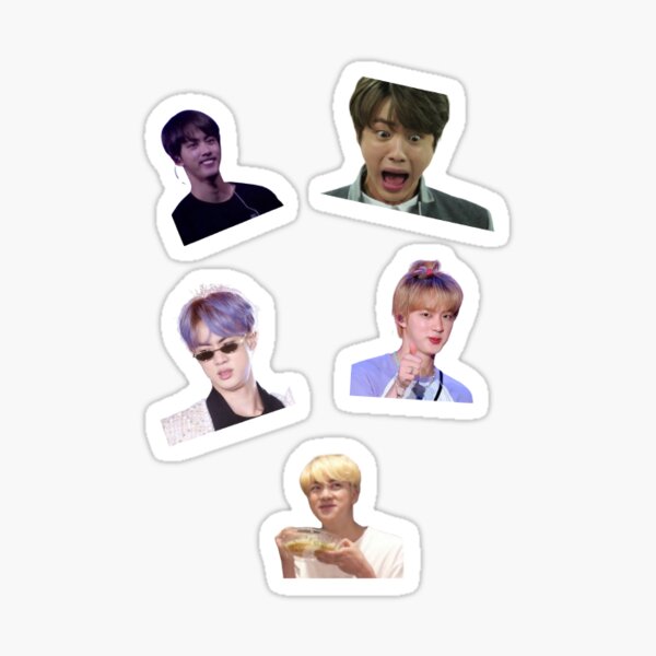 "Bts Jin stickers " Sticker for Sale by Sanooyshop | Redbubble