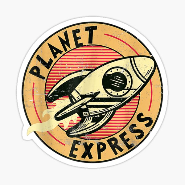 "Vintage Planets Express Futuramas " Sticker for Sale by westsslewis ...
