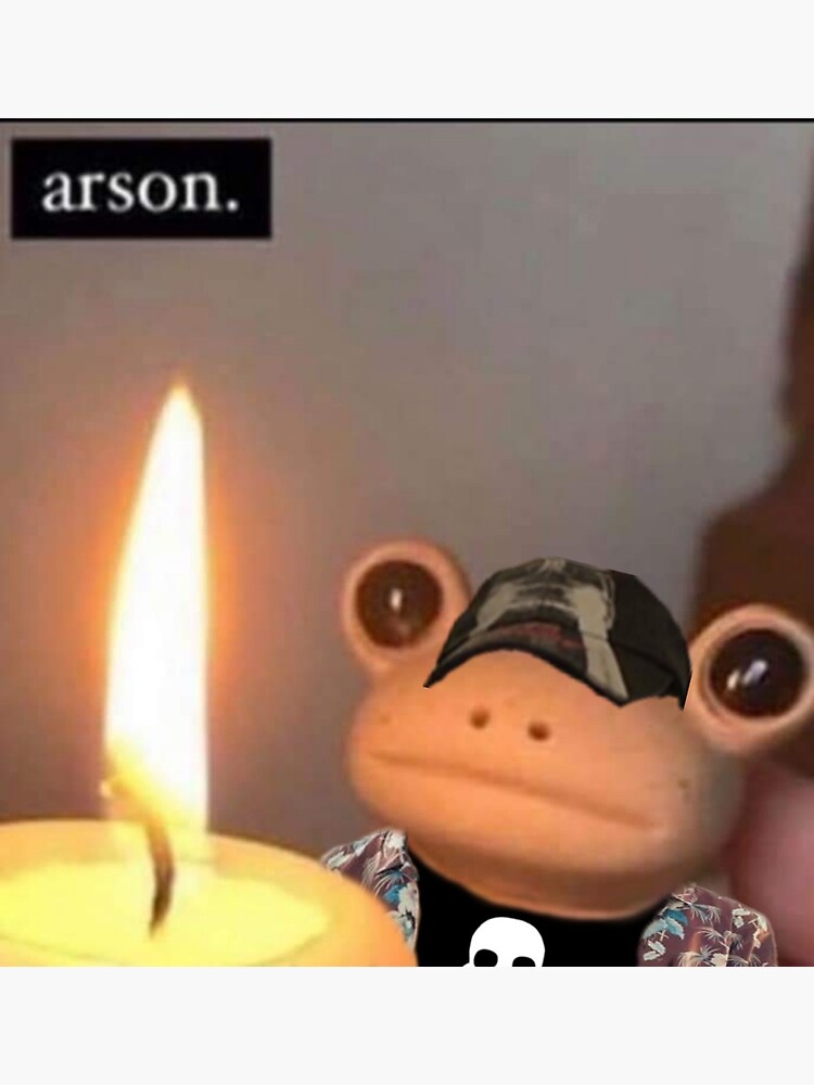 "Arson frog HABIT" Sticker for Sale by rabbit0rhabit | Redbubble