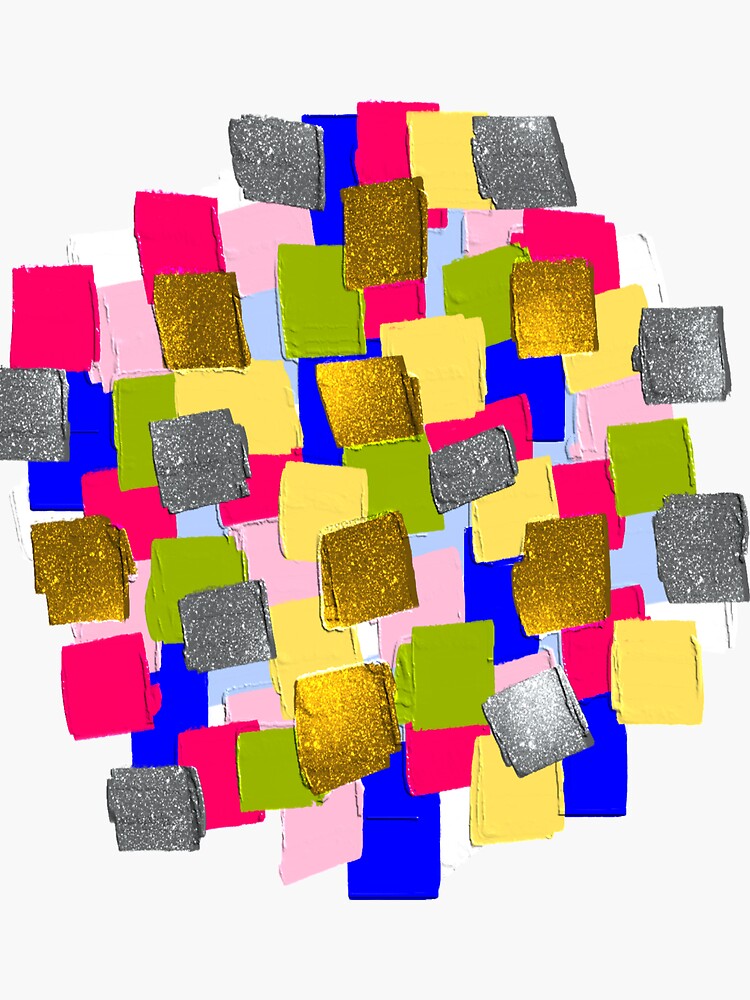 "Multicolour checkered patterns " Sticker for Sale by lazyRacoon ...