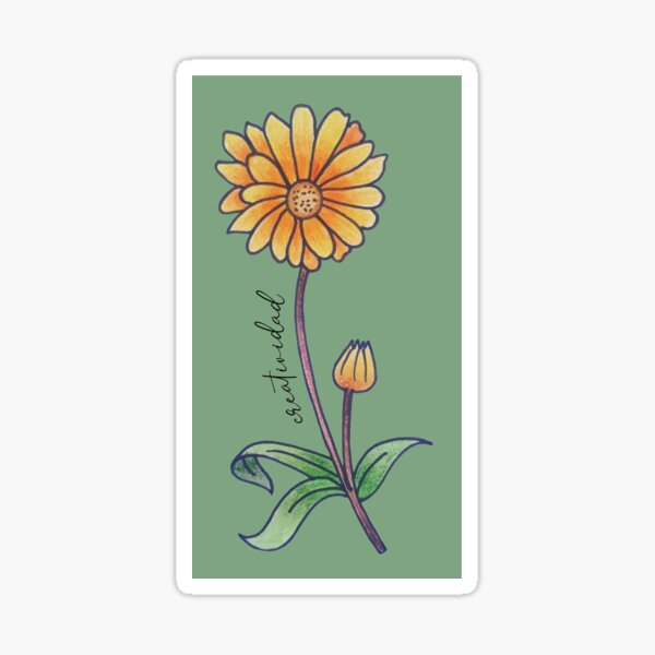 "Hand illustrated flower!" Sticker for Sale by Martinacastells | Redbubble