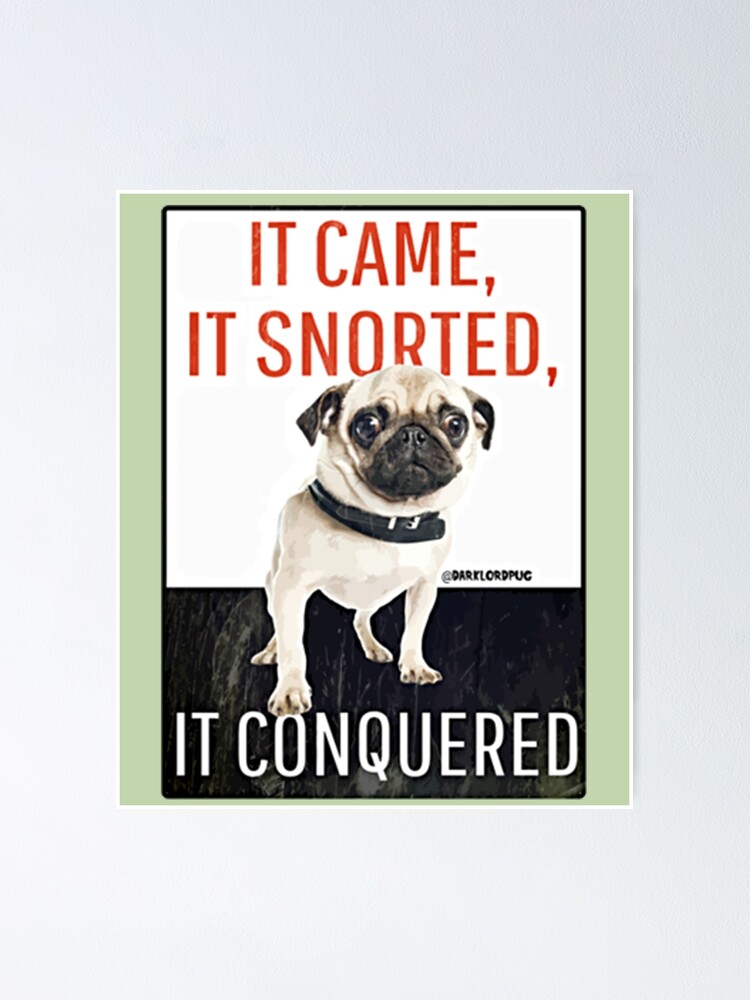 "It came, it snorted, it conquered" Poster by MazeCustom1 | Redbubble