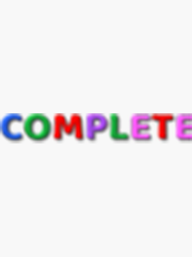 "Complete blue green red" Sticker for Sale by MazeCustom1 | Redbubble