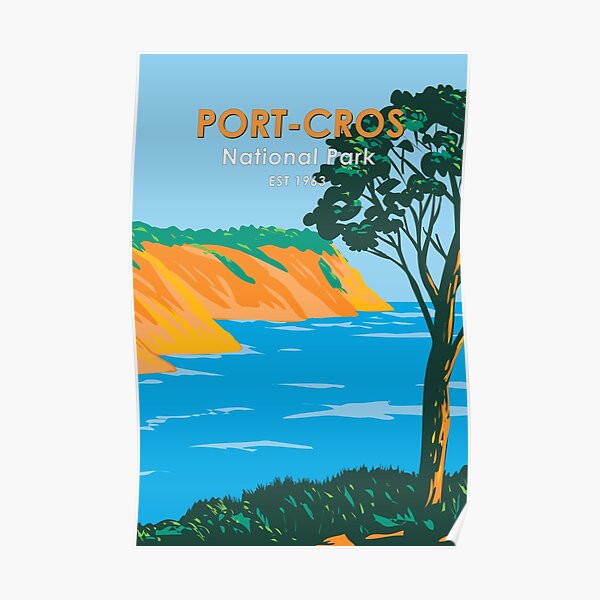 "Port - Cros National Park France Vintage" Poster by KrisSidDesigns ...
