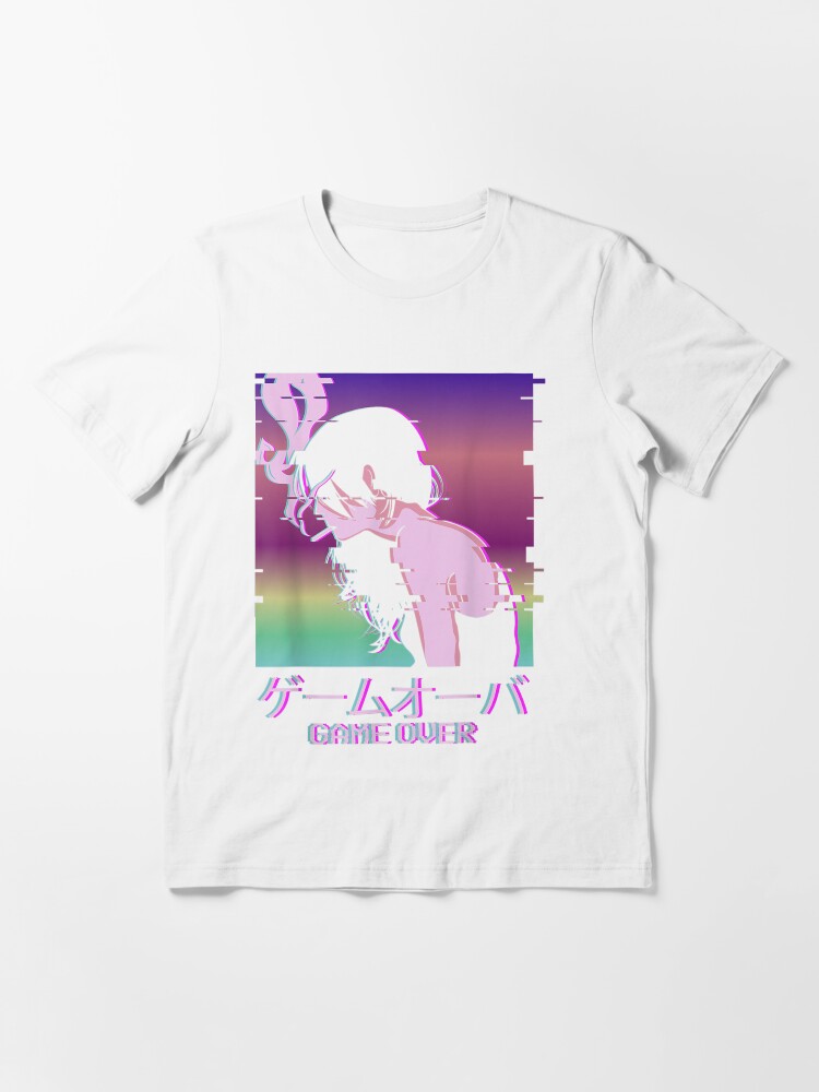 Japanese Vaporwave Sad Anime Girl Game Over Indie Aesthetic T Shirt T