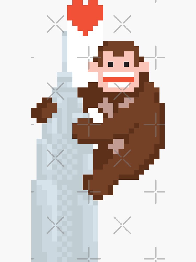 Pegatina «Pixel art King-Kong» de dmitriylo | Redbubble