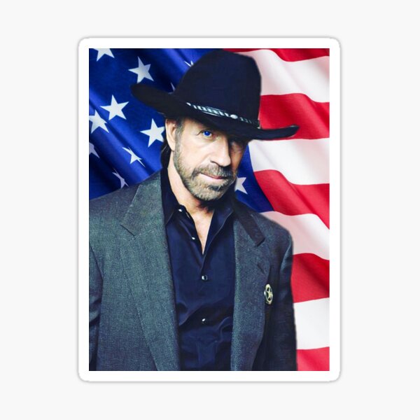 "Chuck Norris Classic" Sticker for Sale by vblackstone | Redbubble