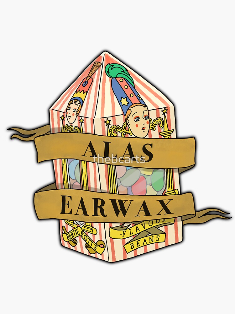 "Alas, Earwax" Sticker for Sale by thebcarts | Redbubble