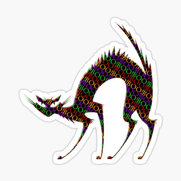 "Cat getting scared" Sticker for Sale by ARTDAMPLUS | Redbubble