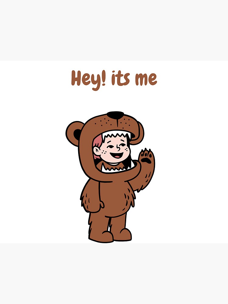 "Hey! its me" Sticker for Sale by Taribal | Redbubble