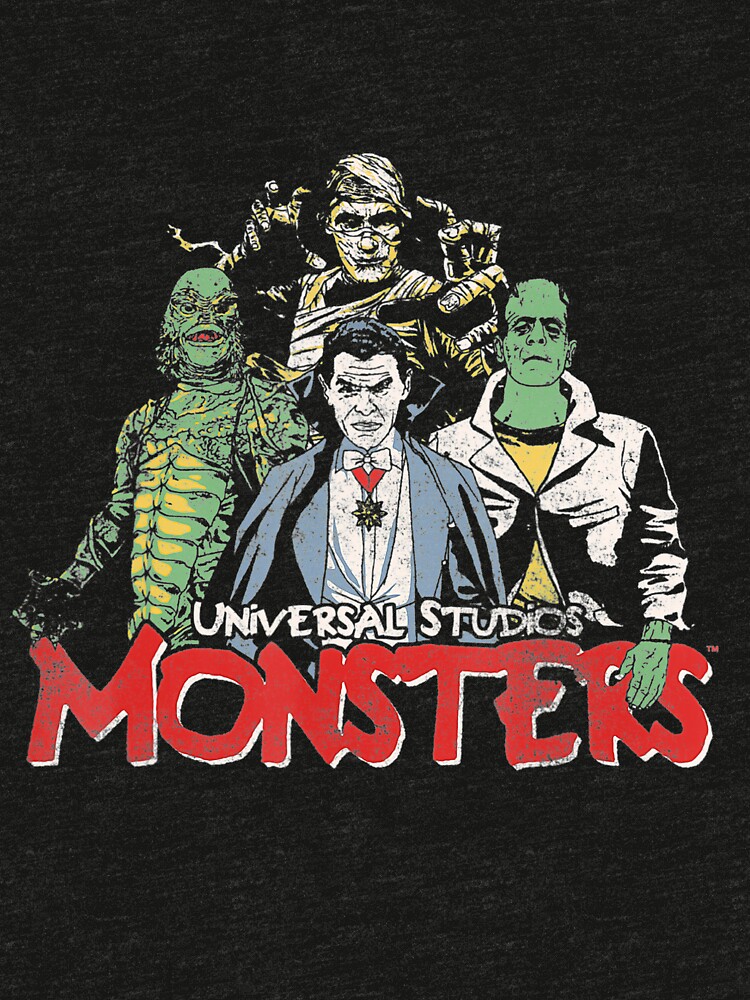 "Universal Monsters Vintage Group Shot " Tri-blend T-Shirt for Sale by ...