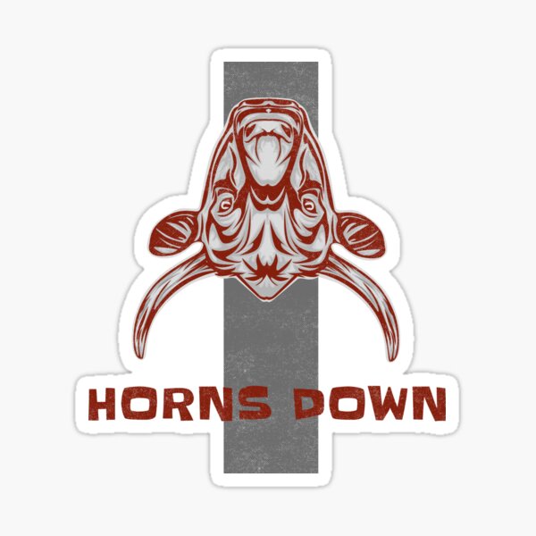 "Horns down" Sticker for Sale by FabulousBites | Redbubble