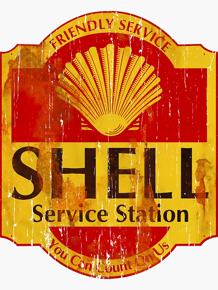 "shellservice station gas" Sticker for Sale by danielio | Redbubble
