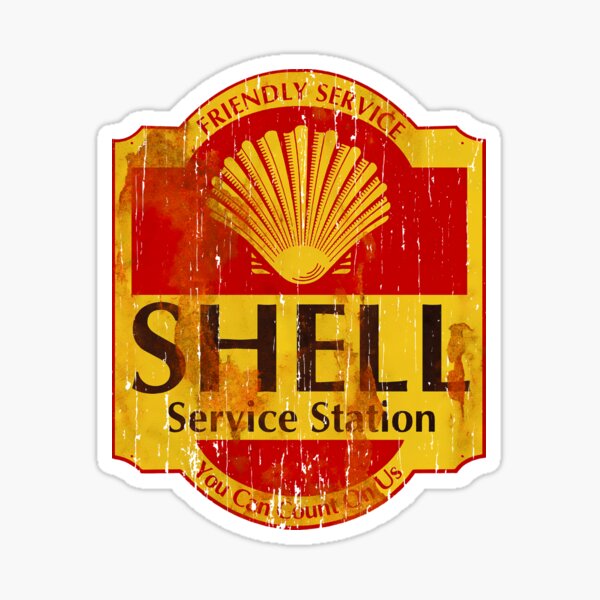 "shellservice station gas" Sticker for Sale by danielio | Redbubble