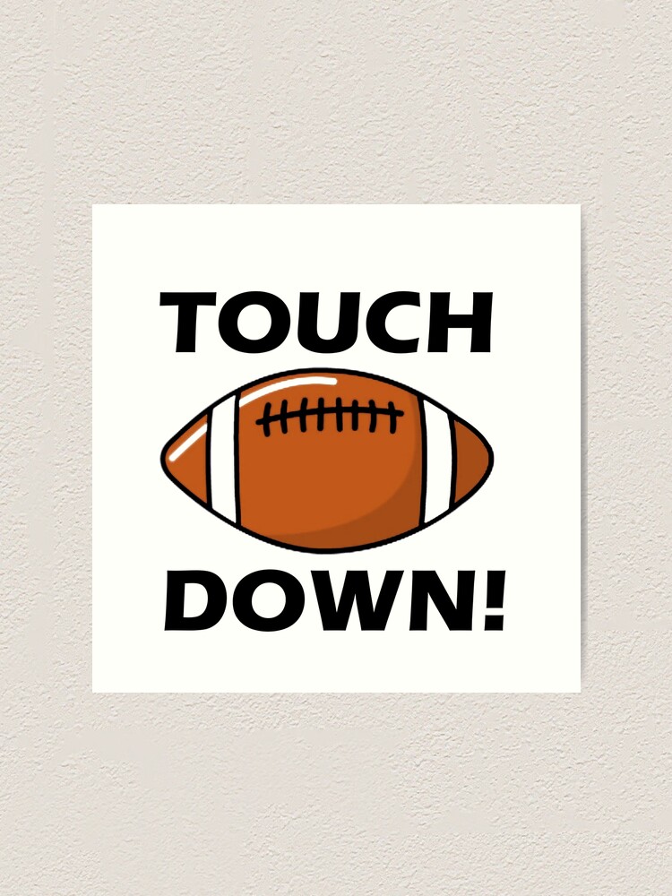 "Cute American Football Player Sport USA Funny Touchdown Logo" Art ...