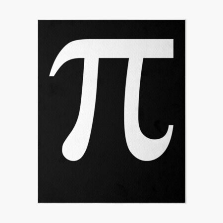 "Pi Symbol White - Mathematical Illustration" Art Board Print for Sale ...
