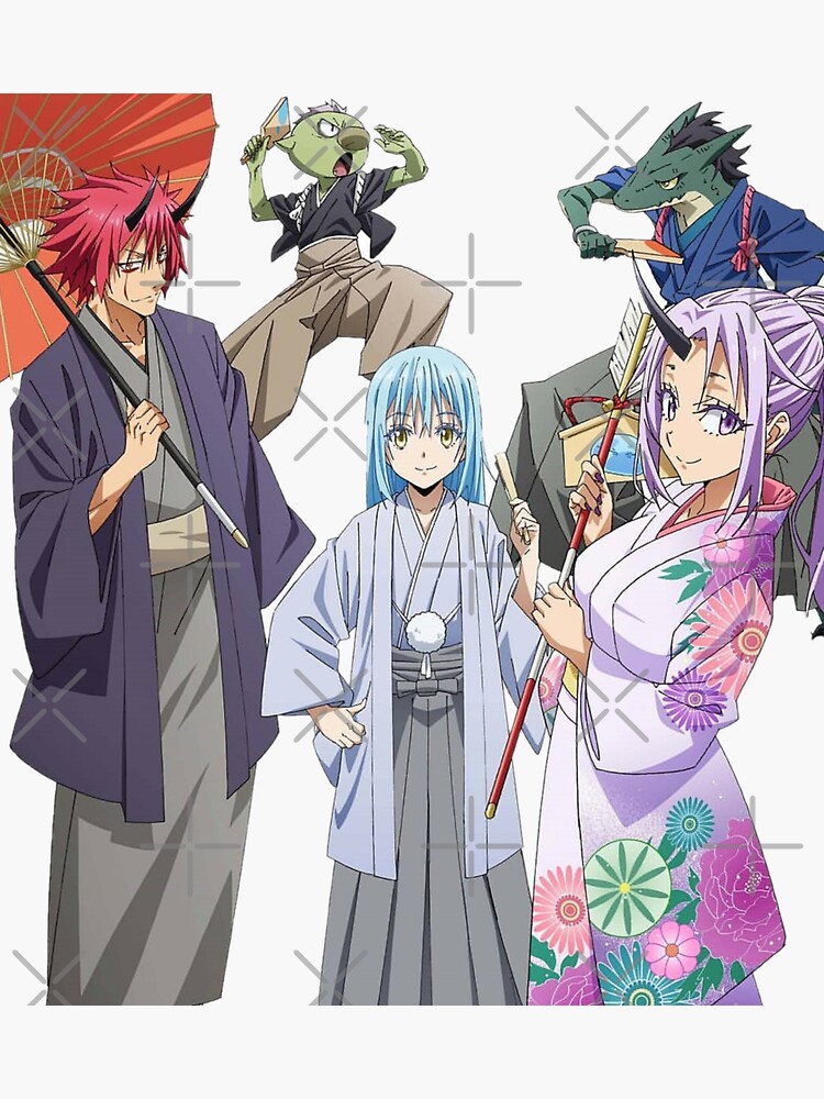 "slime datta ken shion rimuru gabil benimaru gobuta" Sticker for Sale ...