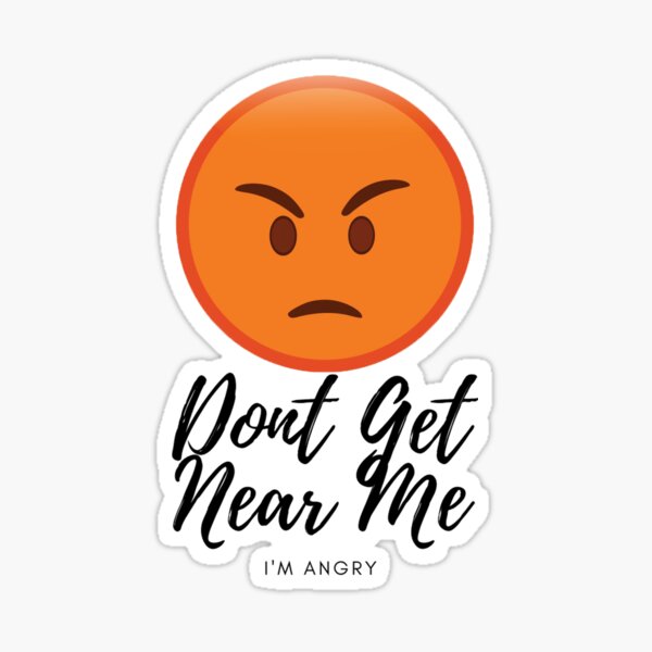 "Pouting Face Emoji" Sticker for Sale by Noridzuan | Redbubble