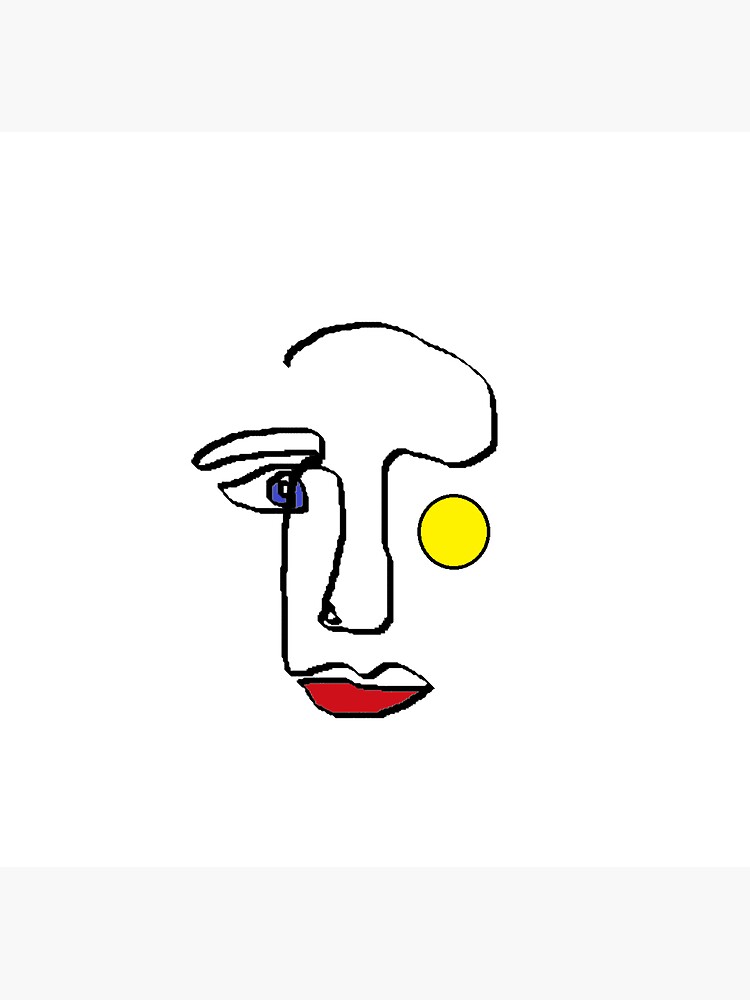 "red line eyes face" Sticker for Sale by LignArt12 | Redbubble