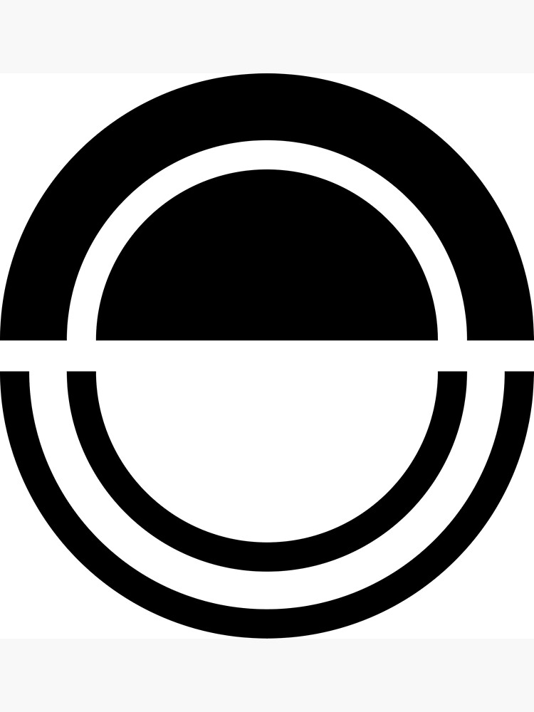 Póster «símbolo redondo en blanco y negro» de UniquemnMART | Redbubble