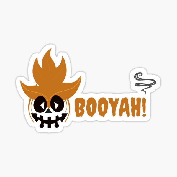 "Boo yah!( orange)" Sticker for Sale by linaalmasri | Redbubble