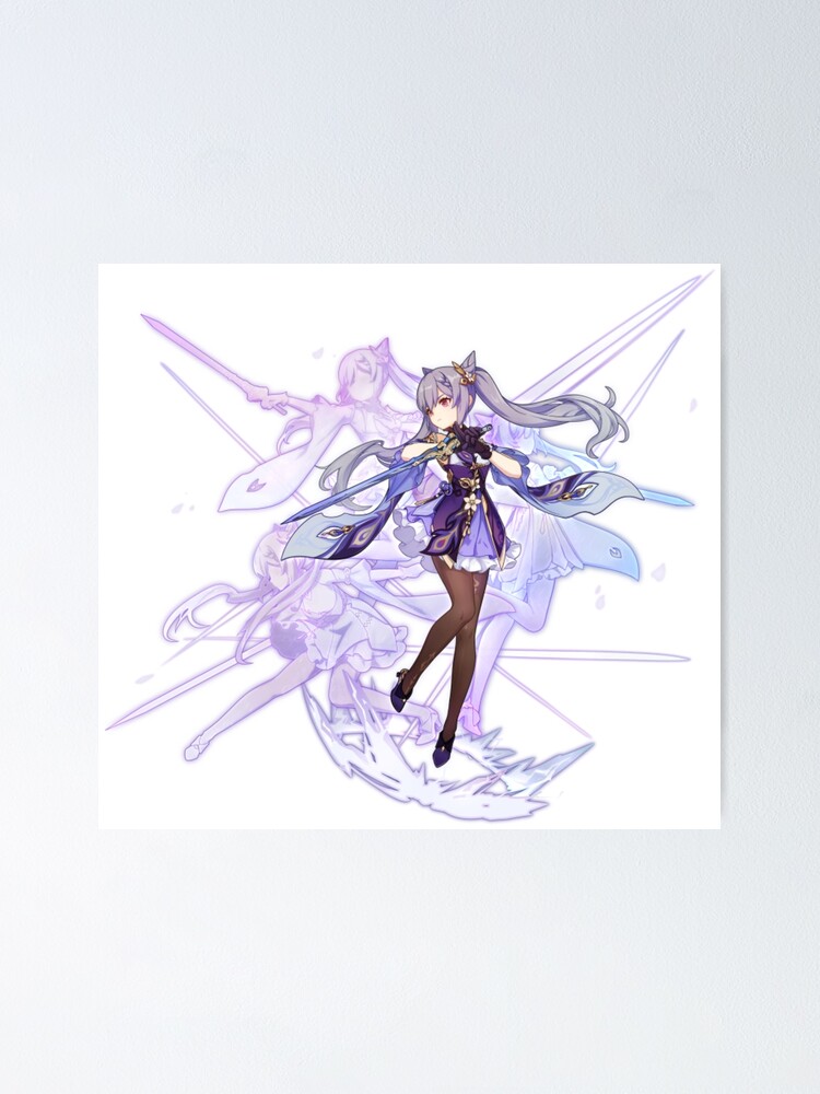 "Keqing Genshin Impact Character Banner Graphic" Poster for Sale by ...